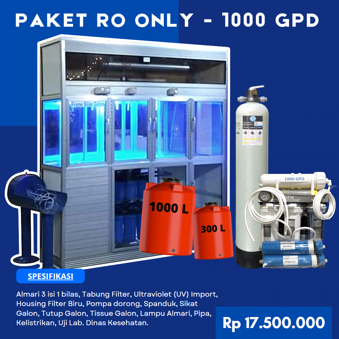 PAKET RO ONLY -1000 GPD » Nirvana