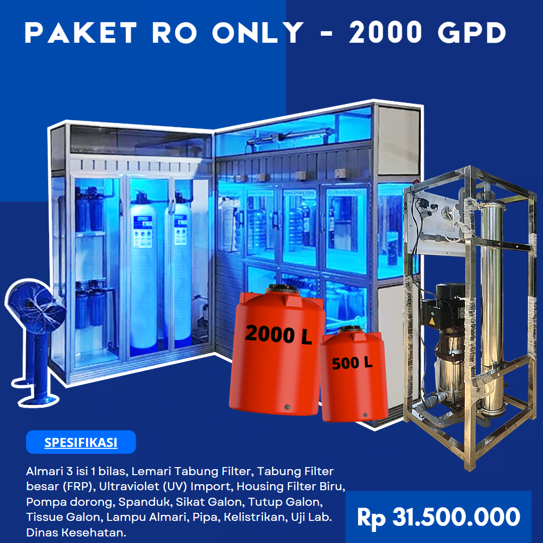 PAKET RO ONLY - 2000 GPD » Nirvana